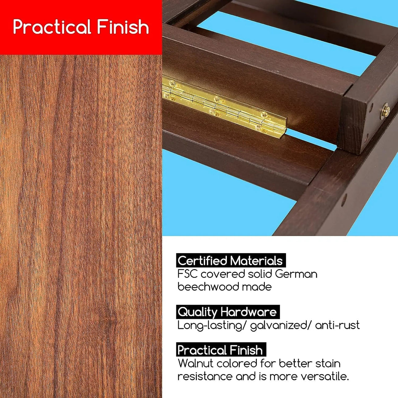 MEEDEN Classic Heavy Duty H-Frame Artist Easel-Walnut-DW01